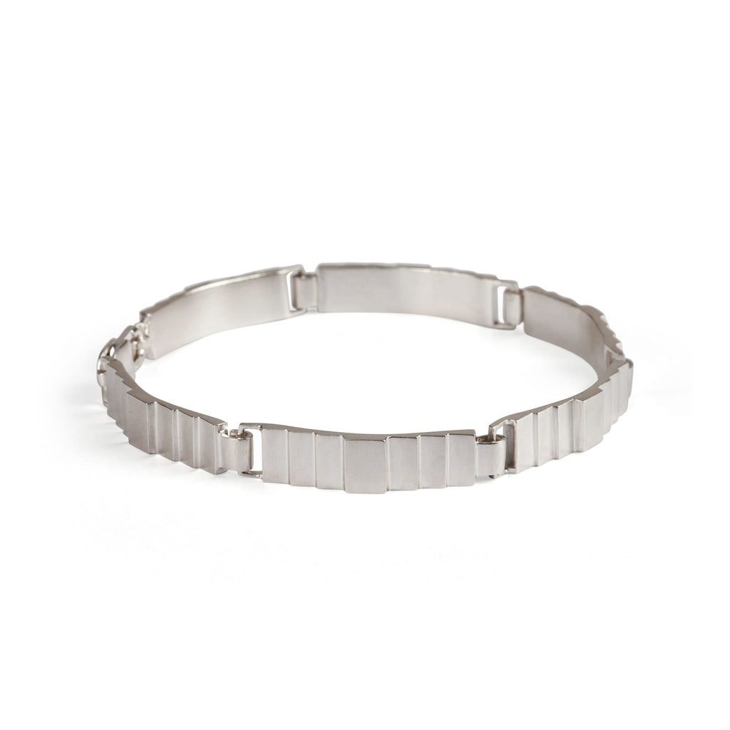 Silver Wide Steps Link Bracelet – Emer Roberts